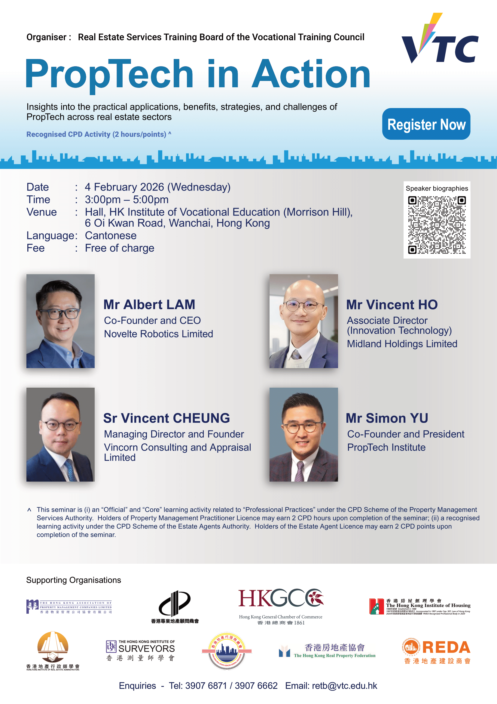 VTC: "PropTech in Action" Seminar on 4 Feb 2026